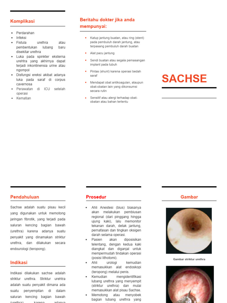 Tindakan Operasi Sachse untuk Striktur Urethra | PDF