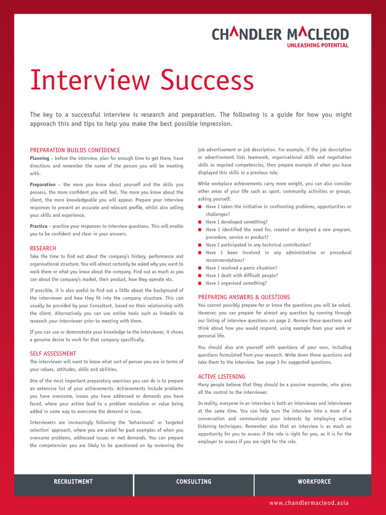 Interview Preparation Guide for Success | PDF | Interview | Experience