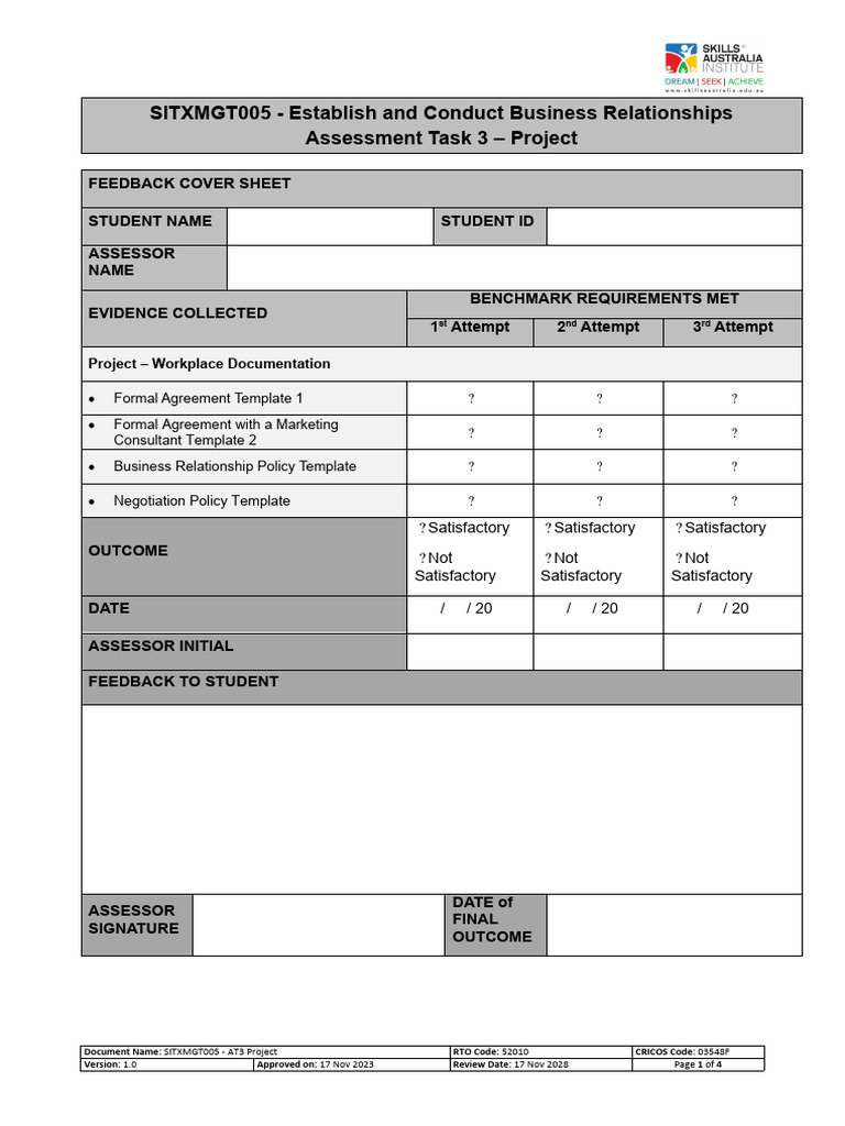 SITXMGT005 - AT3 Project | PDF | Learning | Cognition
