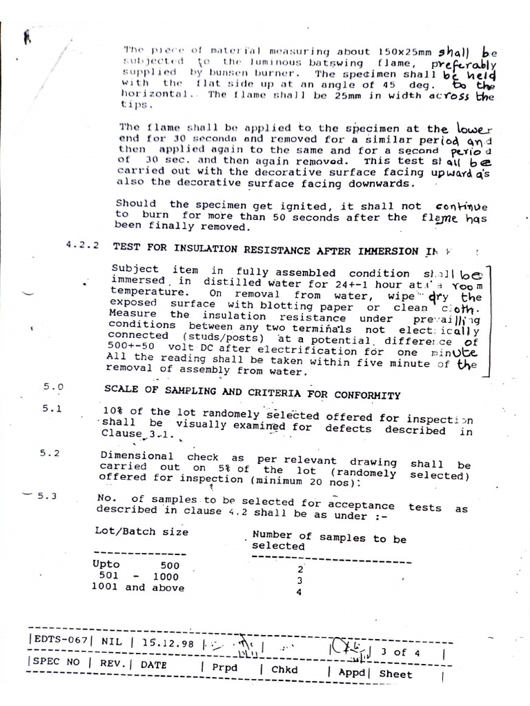 Edts-067 Sampling Plan | PDF