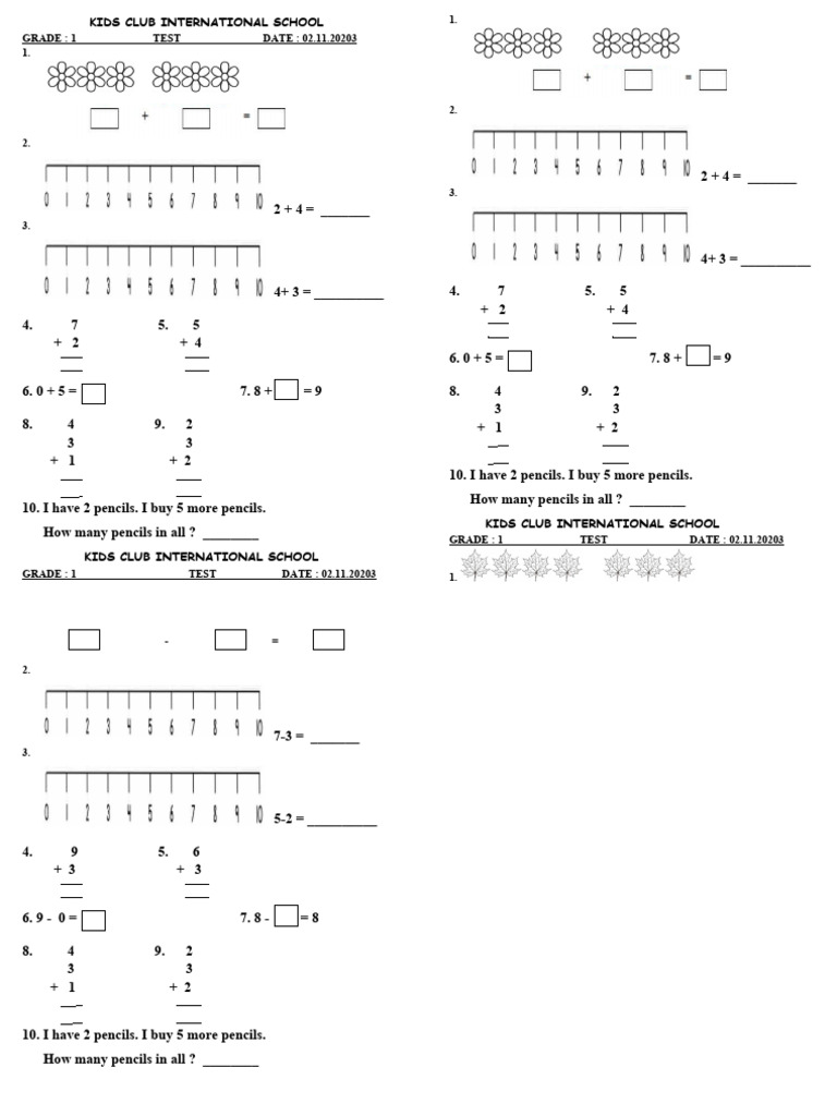 Addition Unit 5 | PDF