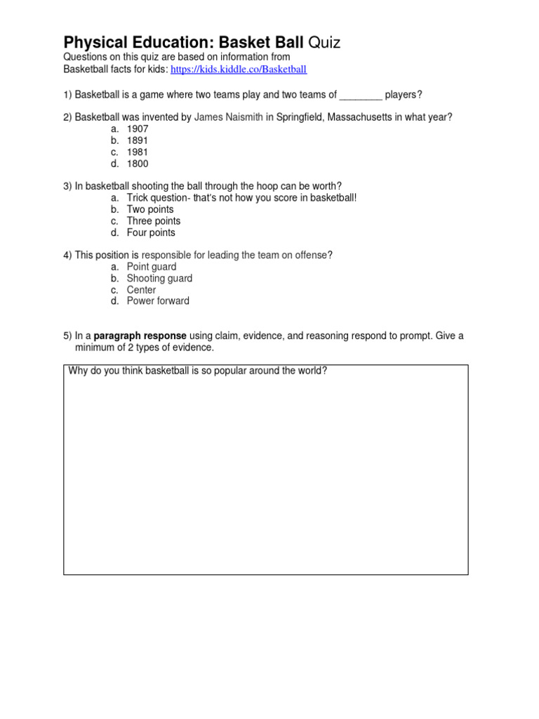 Sample Assessment 2 (Illuminate Tranning Test 2.1) | PDF | Basketball ...