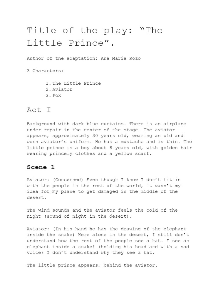 The Little Prince | PDF | The Little Prince