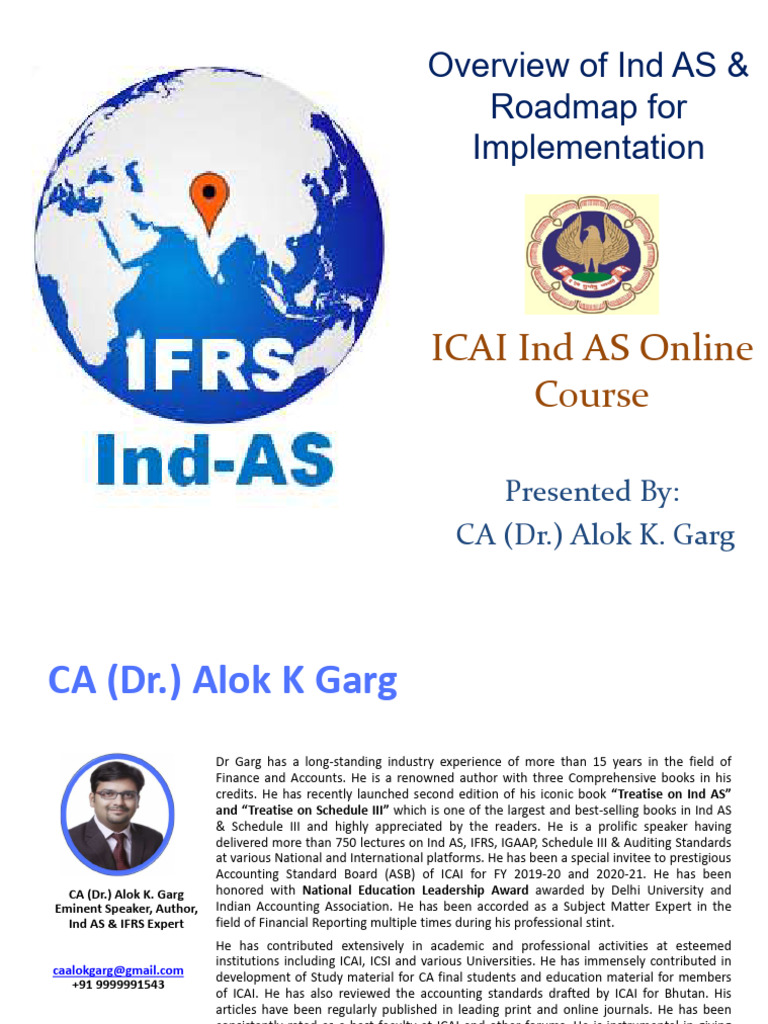 Microsoft PowerPoint - Overview of Ind AS - Online Final | PDF ...