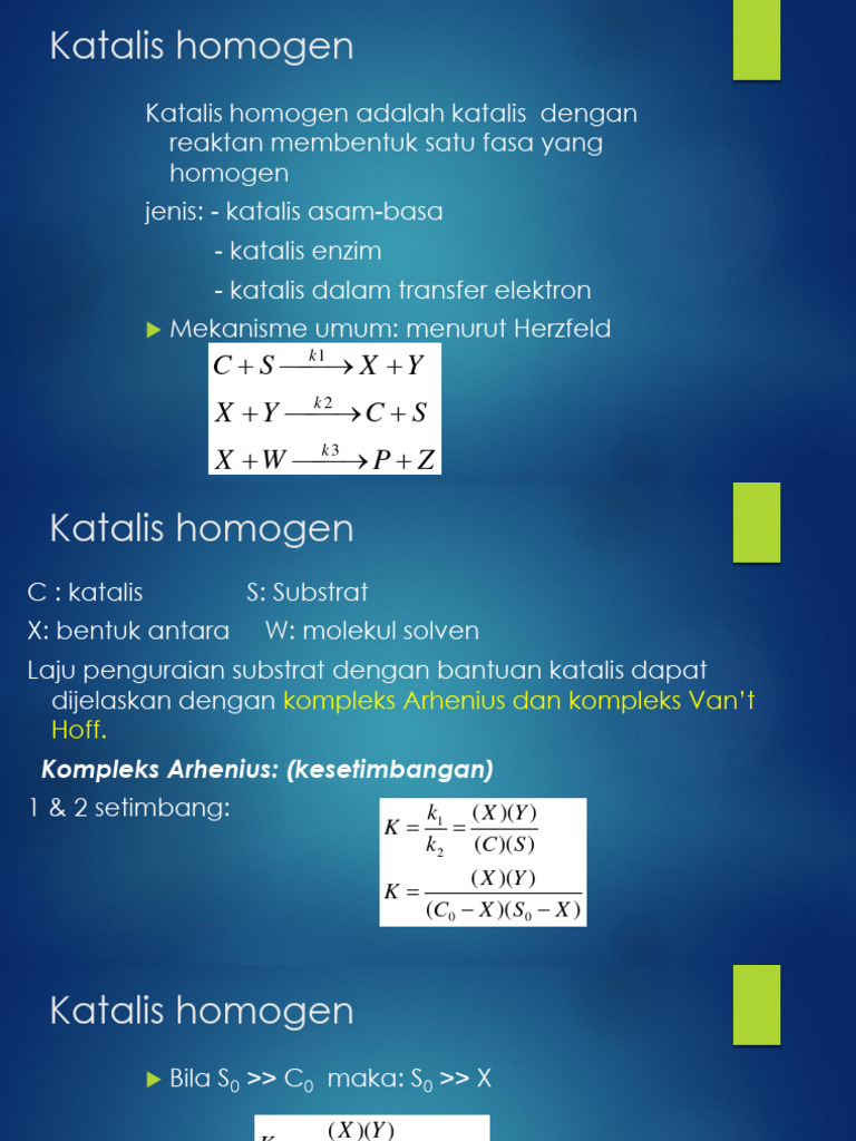 Katalis Homogen: Jenis dan Mekanisme | PDF