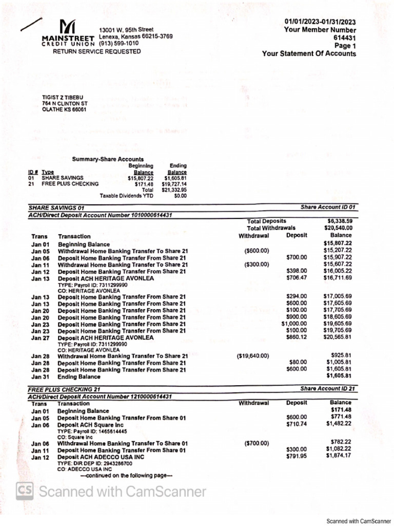 Bank Statements 3 | PDF