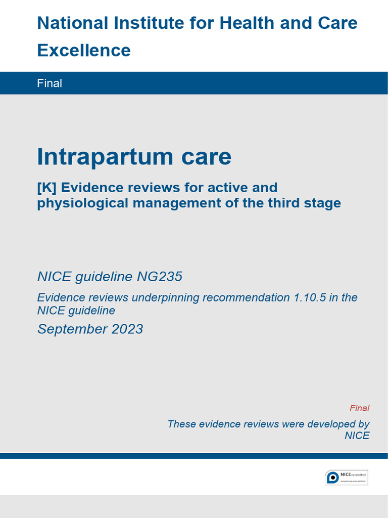 K Active and Physiological Management of The Third Stage PDF ...