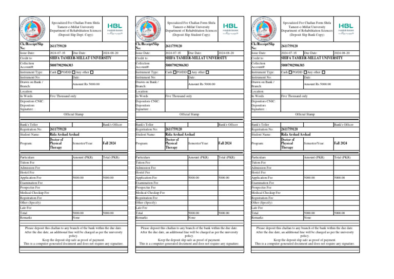 Doctor of Physical Therapy - Voucher | PDF | Deposit Account | Banks