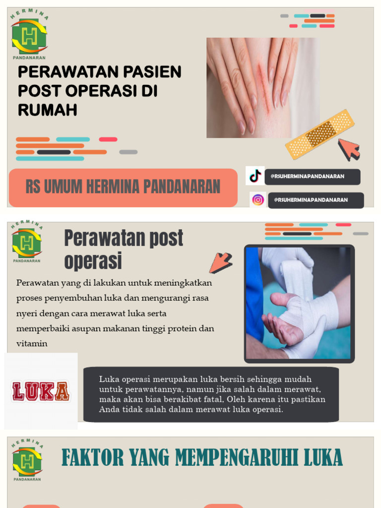 Edukasi Pasien Perawatan Pasca Operasi | PDF