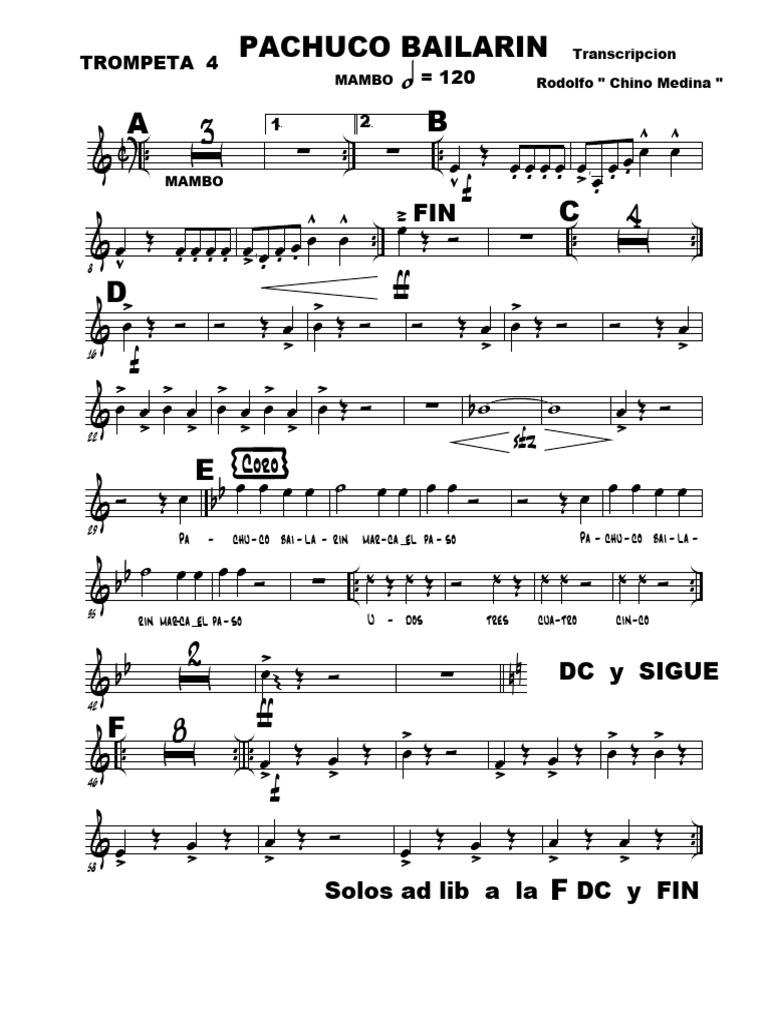 Pachuco Bailarin Partes | PDF