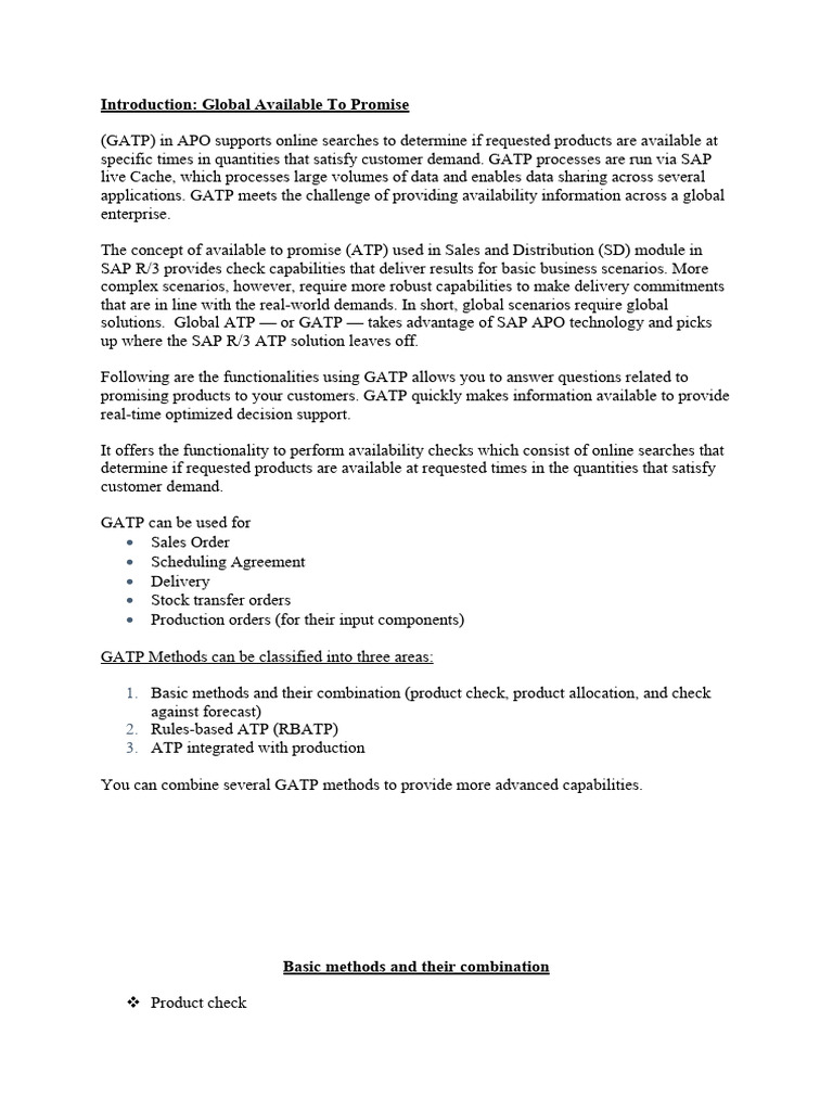 Gatp Sap | PDF | Forecasting | Computing