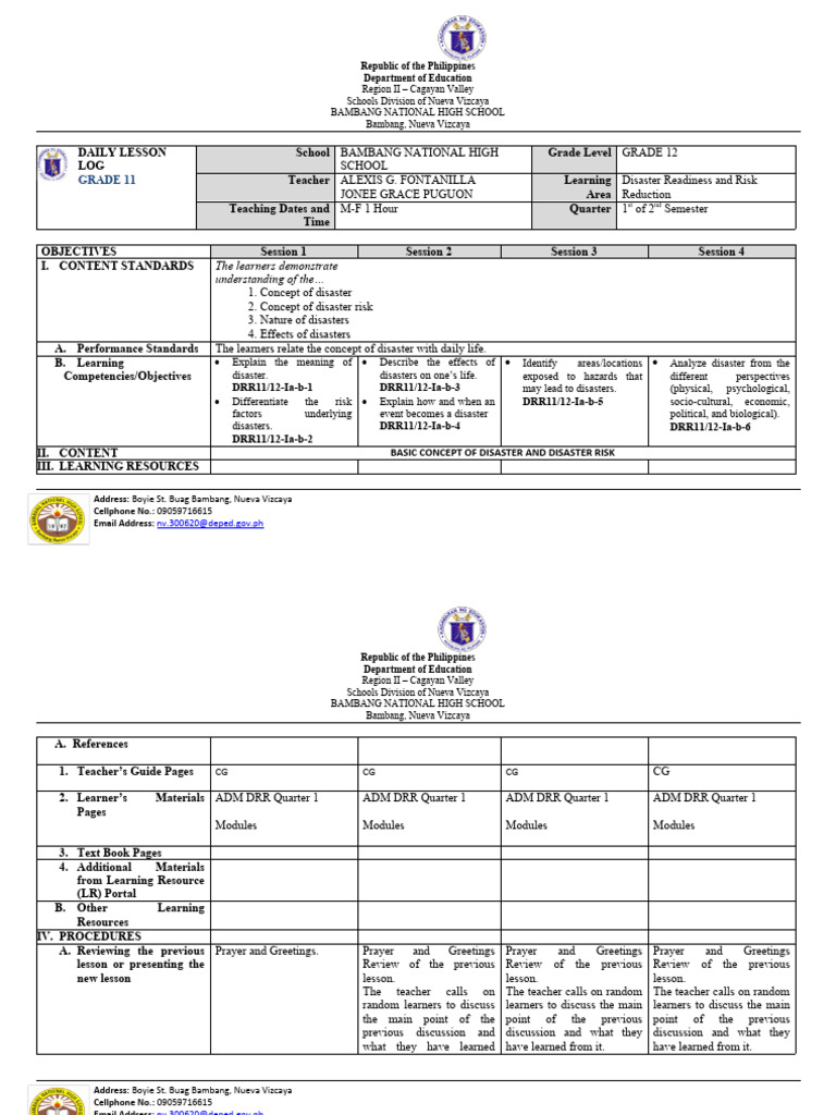 DRR Week 1 (Session 1 To 4) | PDF | Natural Disasters | Hazards