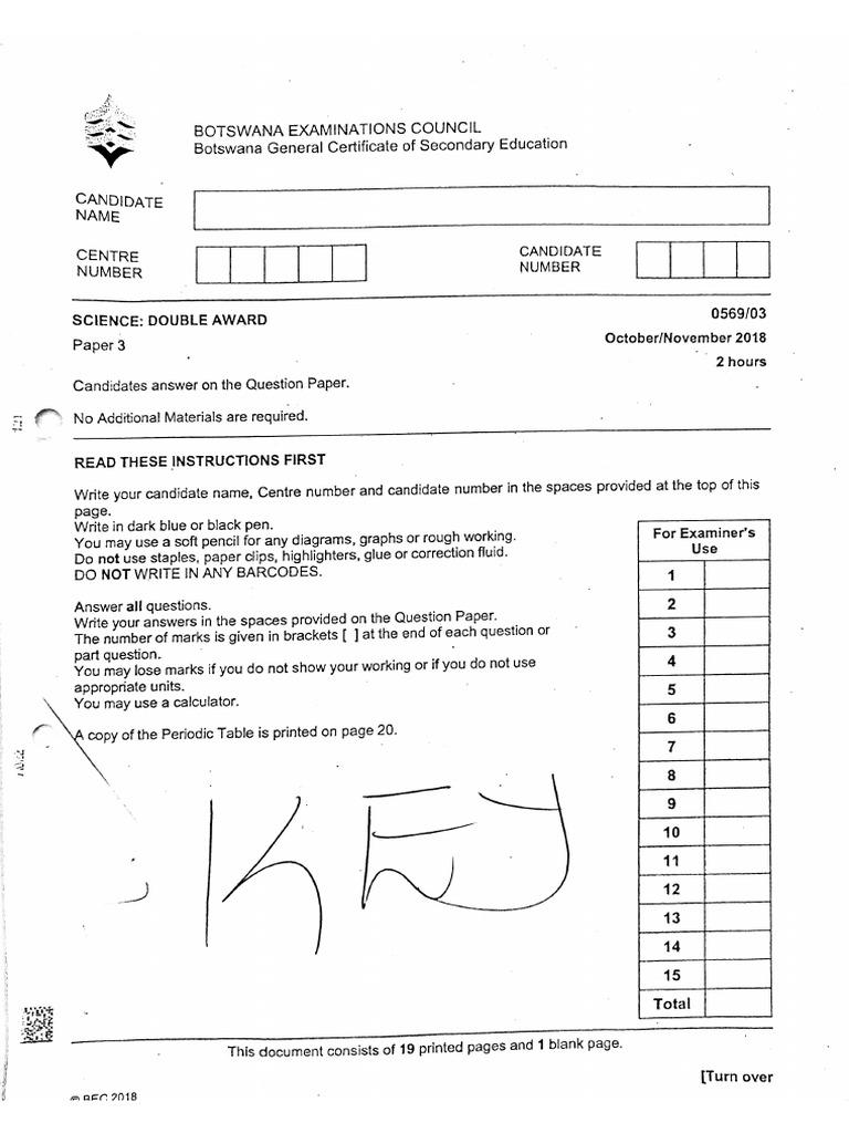 Bgcse Sda 2018 P3 Key | PDF