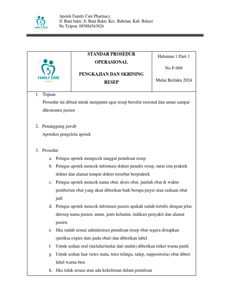 Skrining Resep | PDF | Kesehatan Holistik