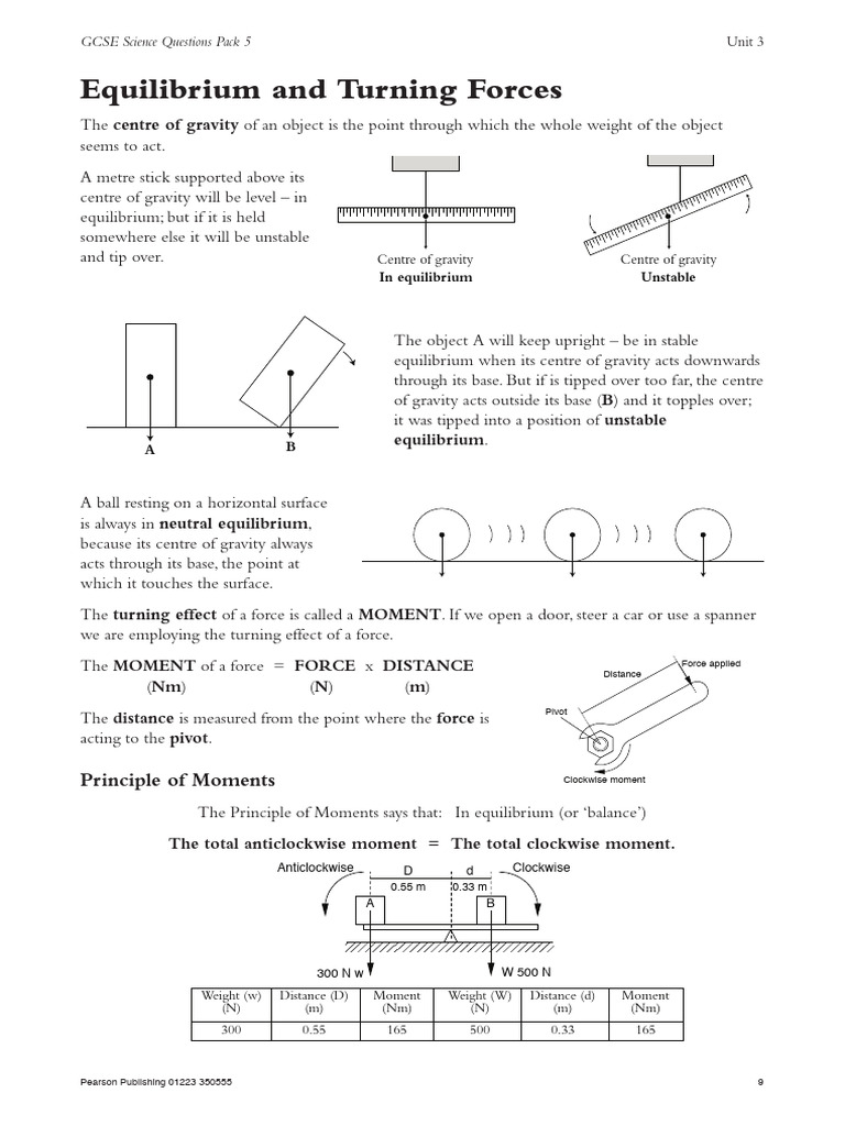 Equilibrium Turning Effect of Force Good | PDF | Business
