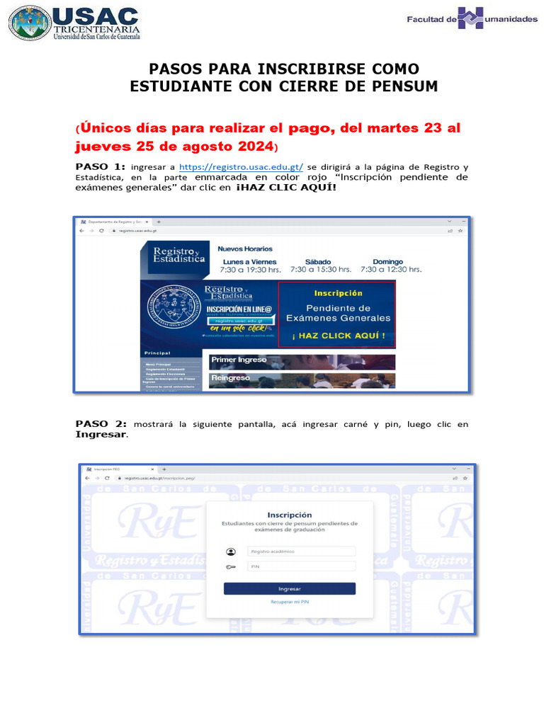 Pasos para Inscribirse Como Est-Con Cierre de Pens - 240723 - 113152 ...