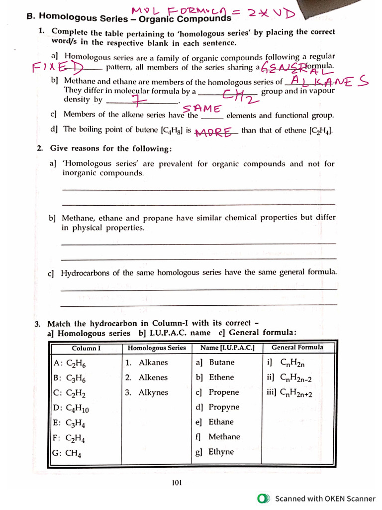 Org Short Test - Nomenclature Practise | PDF