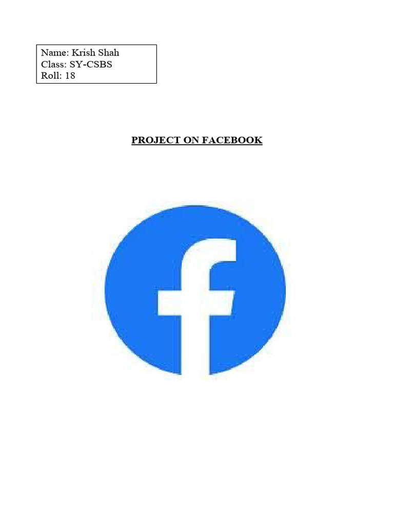 Project On Facebook by KS | PDF | Facebook | Mark Zuckerberg