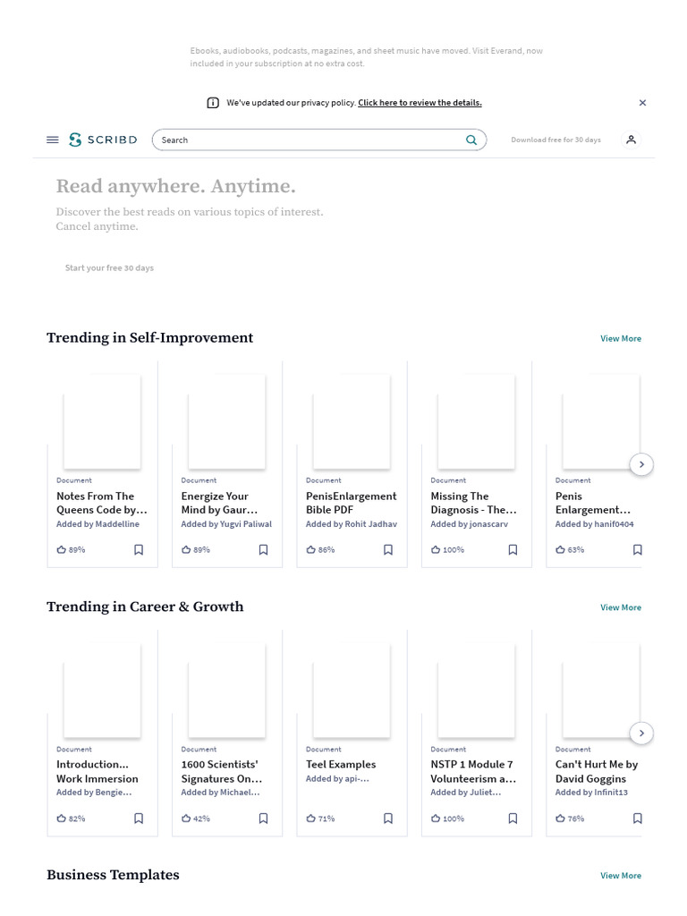 Scribd - Explore 195M+ Documents From A Global Community | PDF