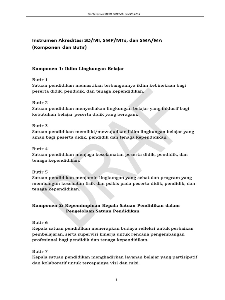 Instrumen Akreditasi 2024 | PDF | Karier & Perkembangan