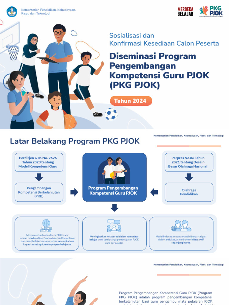 Paparan Diseminasi Program PKG PJOK | PDF
