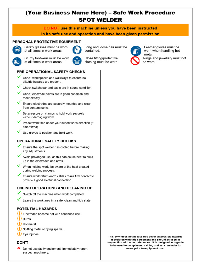 SWP Welder Spot AS564 | PDF | Welding | Construction