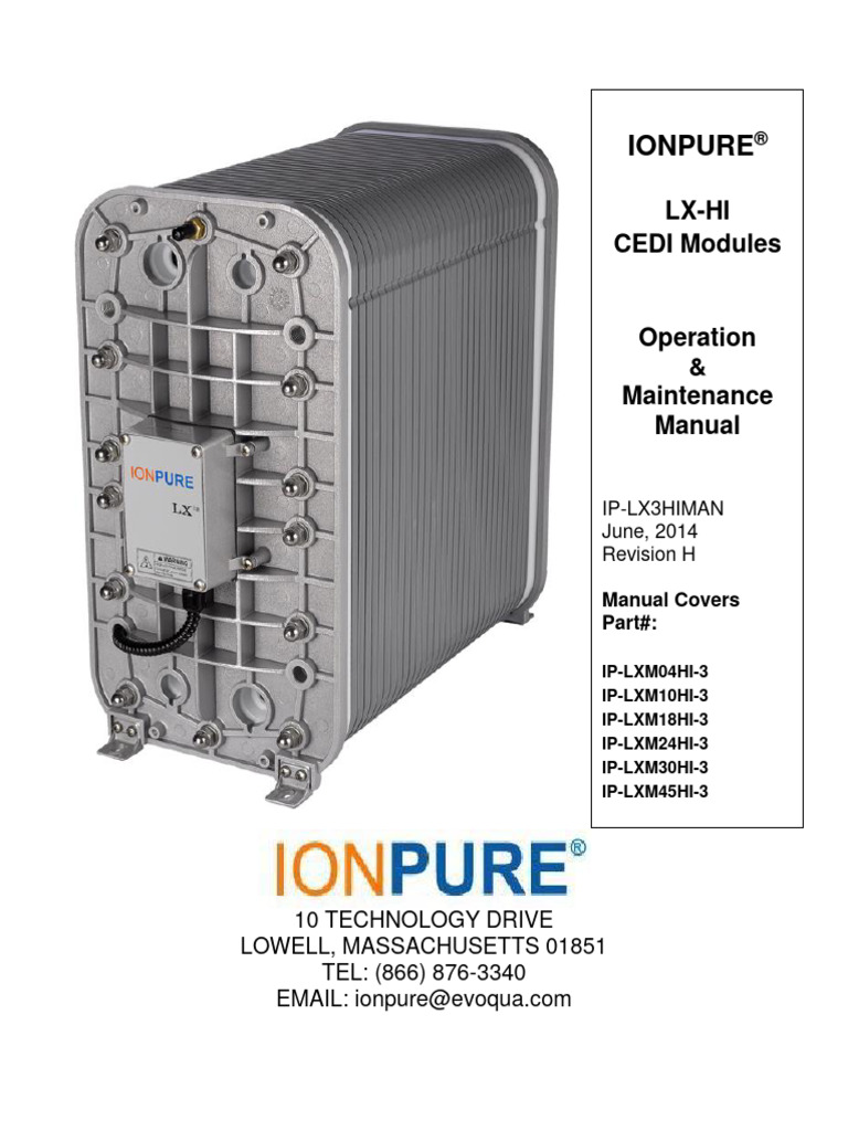 LX HI CEDI Modules Operation Maintenance Manual | PDF | Pipe (Fluid ...