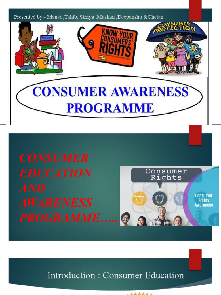 Consumer Education and Awareness Program | PDF | Consumer Behaviour ...