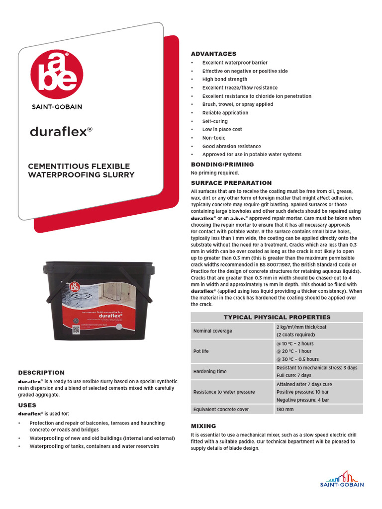 Duraflex® Datasheet | PDF | Concrete | Paint