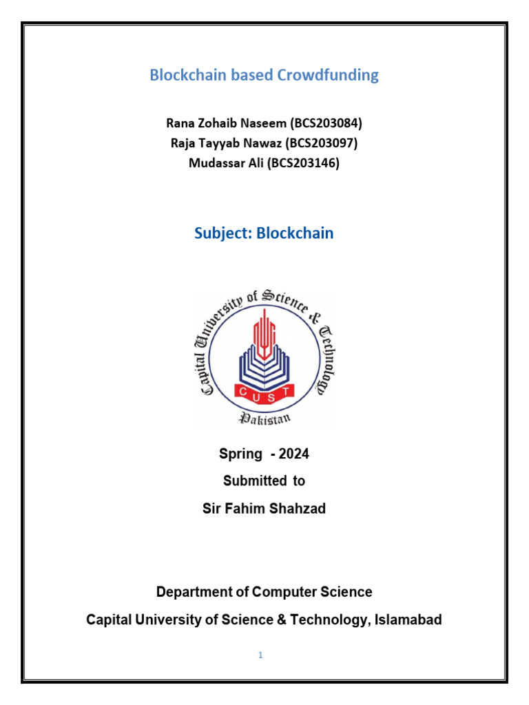 Blockchain Project Report | PDF | Integrated Development Environment ...