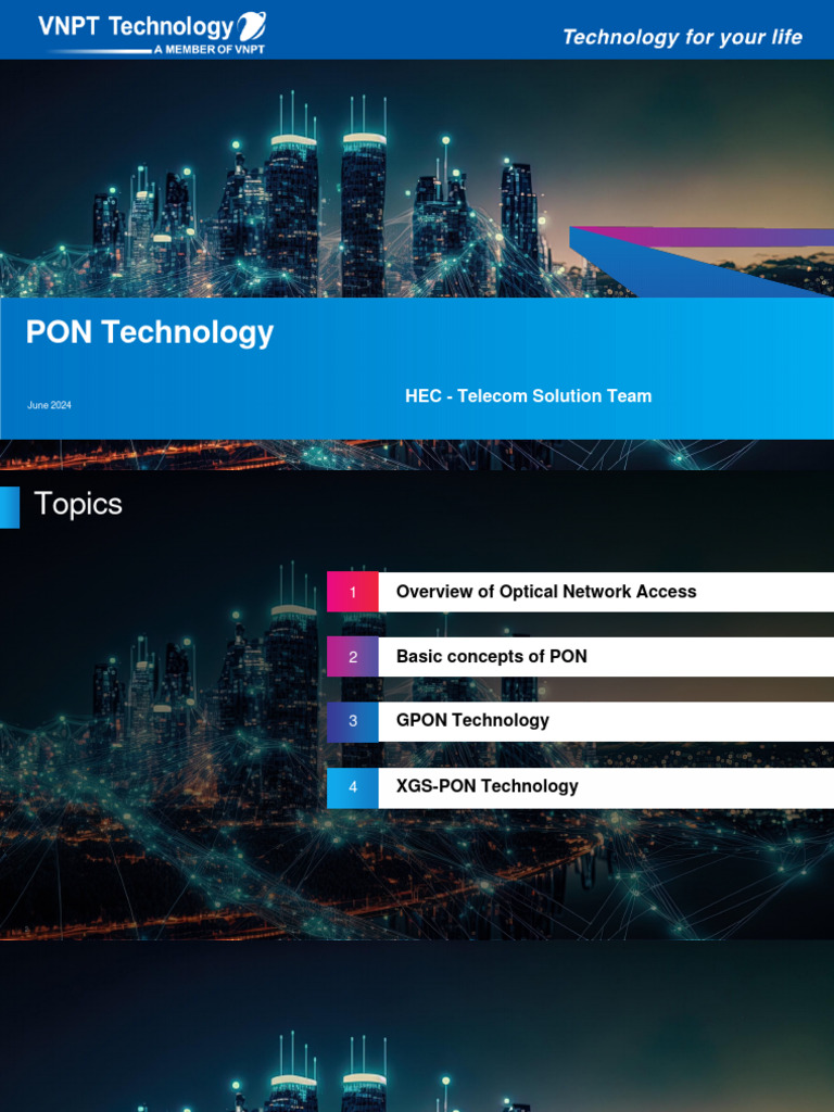 Telecom Training - PON Technology Session | PDF | Fiber To The X ...
