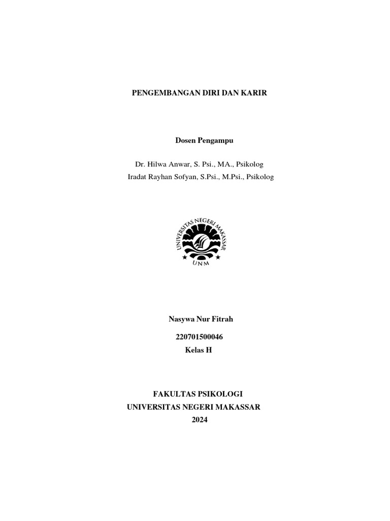 PENGEMBANGAN DIRI DAN KARIR Aktivitas | PDF | Karier & Perkembangan ...