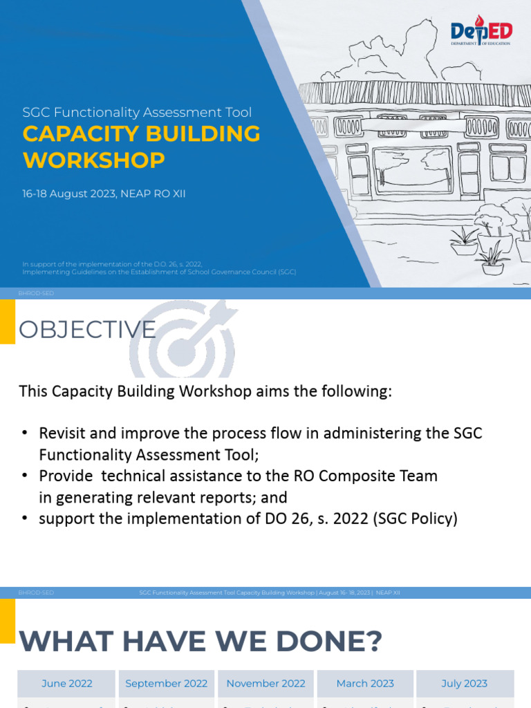 2023 SGC Functionality Assessment Tool Capacity Building Workshop Slides | PDF | Governance ...