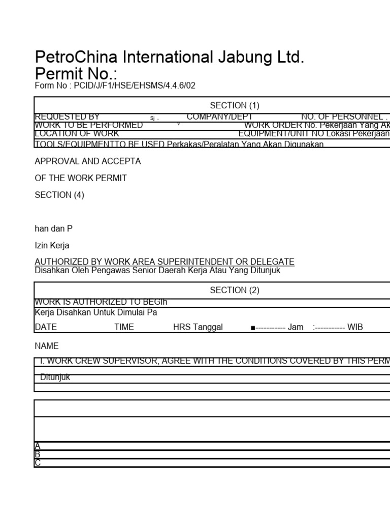 Permit to Work(1) | PDF