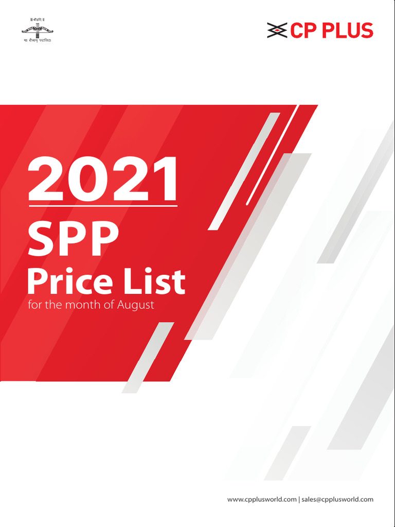 CP Plus Camera Price List August 2021 | PDF | Camera