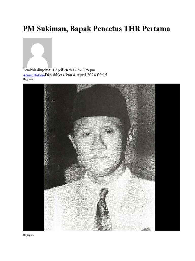 PM Sukiman | PDF