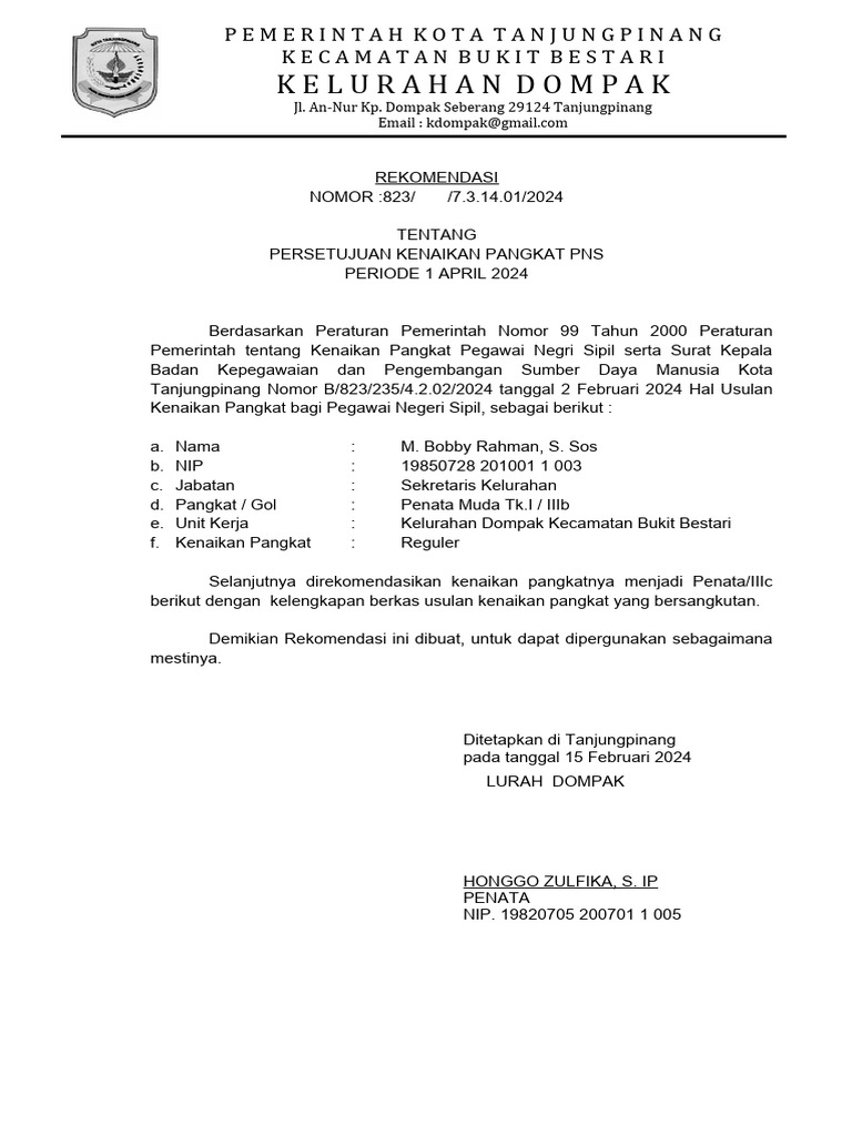 Rekomendasi KP | PDF