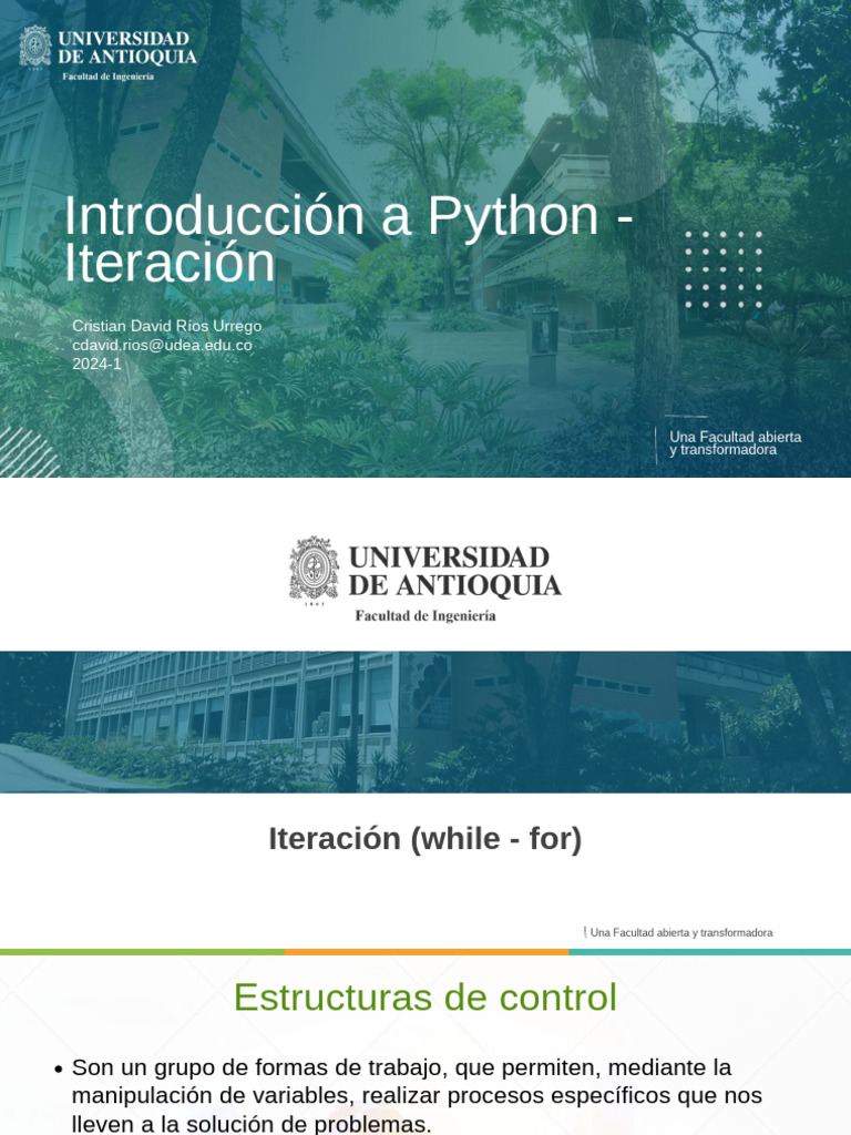 Introducción A Python Iteración Pdf Python Lenguaje De Programación Algoritmos