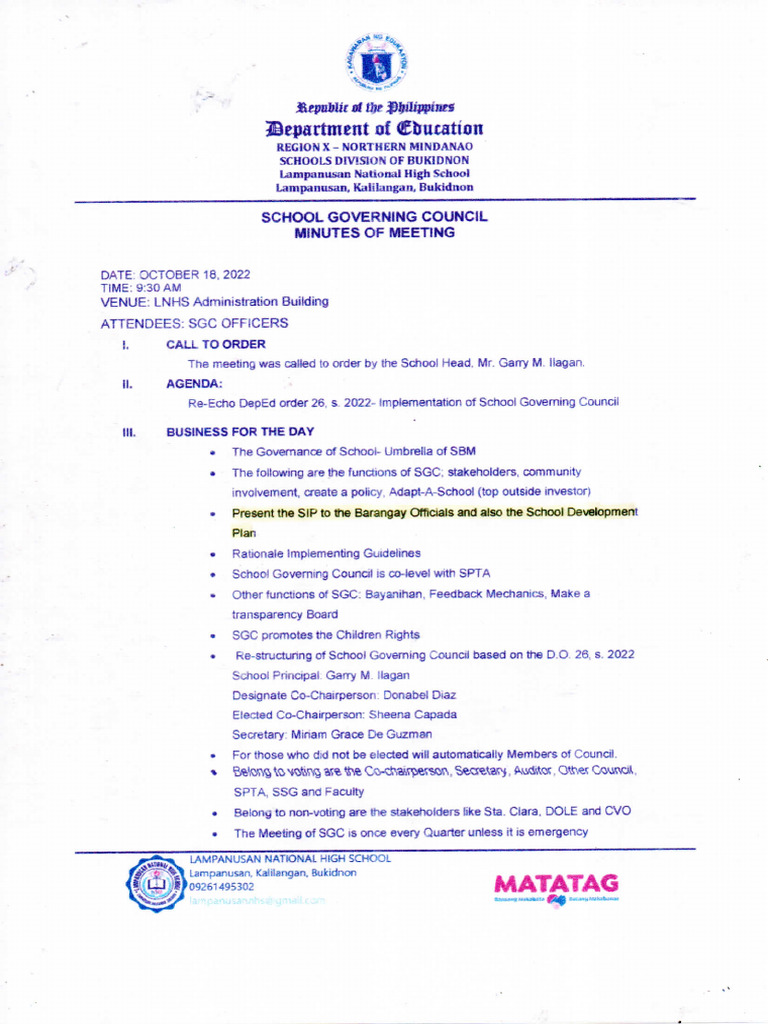 Minutes of Meeting With SPT AIP | PDF