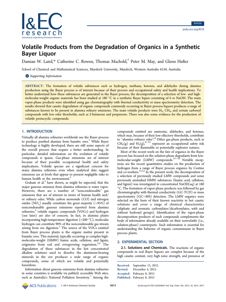 2013 - Machold - Volatile Products From The Degradation of Organics in ...