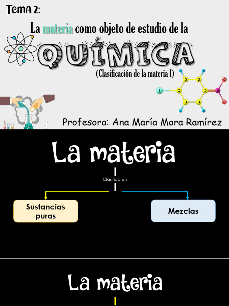 Presentación 2. La Materia Como Objeto de Estudio de La Química ...