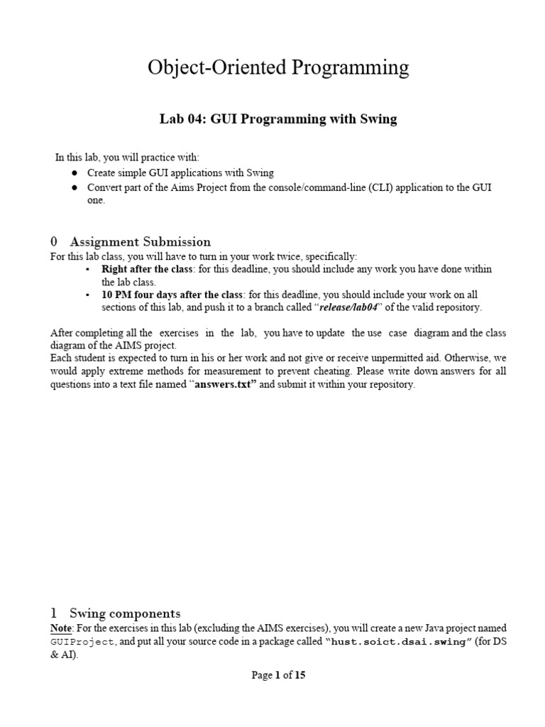 OOP-Lab 04 | PDF | Computer Programming | Information Technology OOP-Lab 04 | PDF | Computer Programming | Information Technology