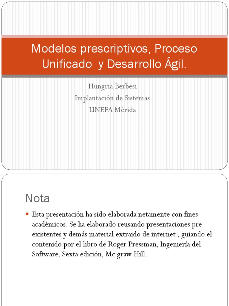 Modelos Prescriptivos y Desarrollo Agil | PDF | Software | Caso de uso