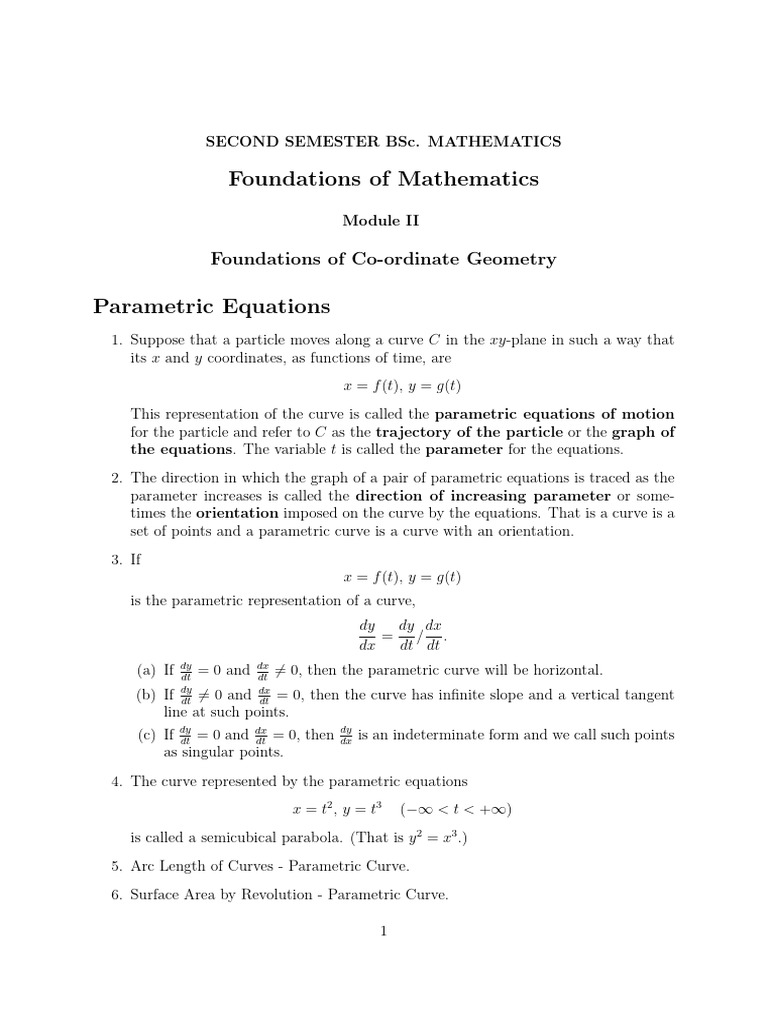 Parametric Equations and Polar Coordinates | PDF | Apsis | Ellipse
