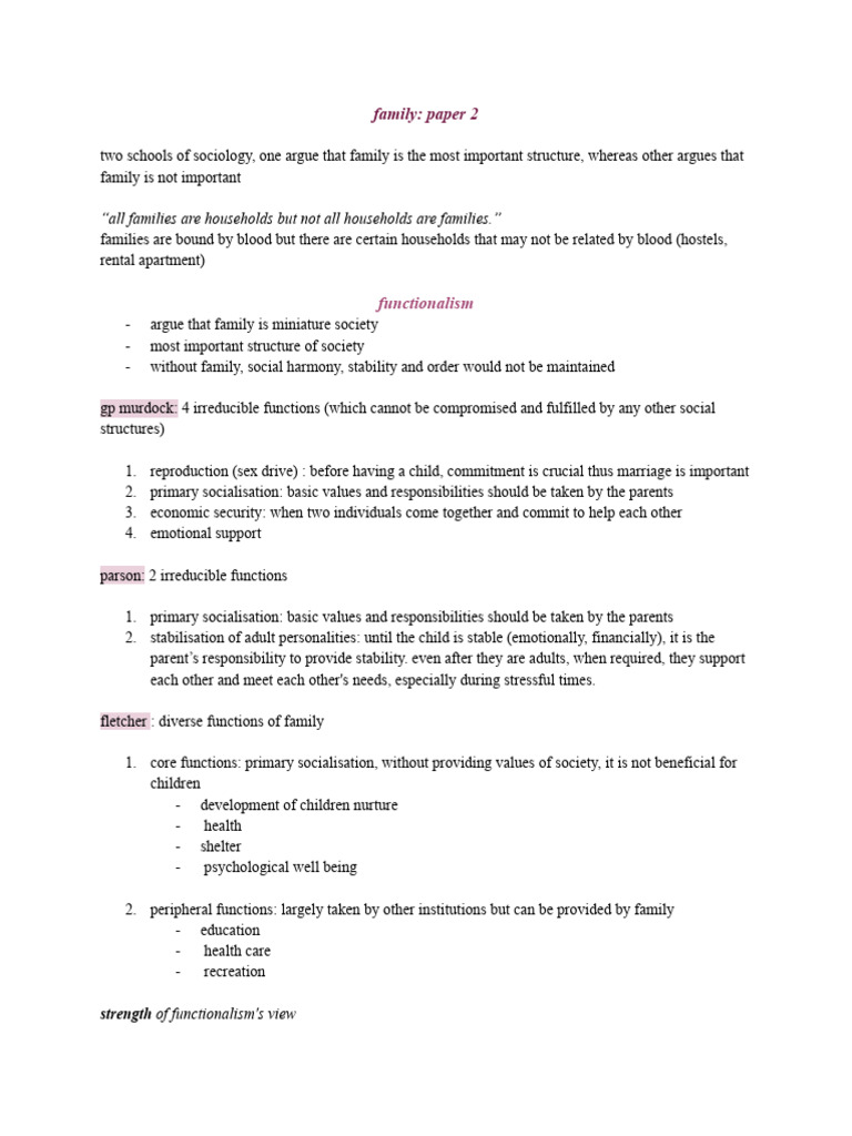 Paper-2 Family | PDF | Family | Patriarchy