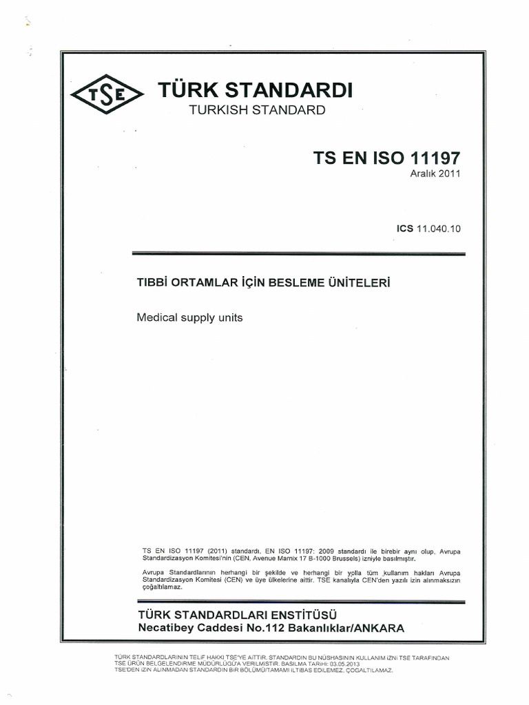 TS en Iso 11197 | PDF