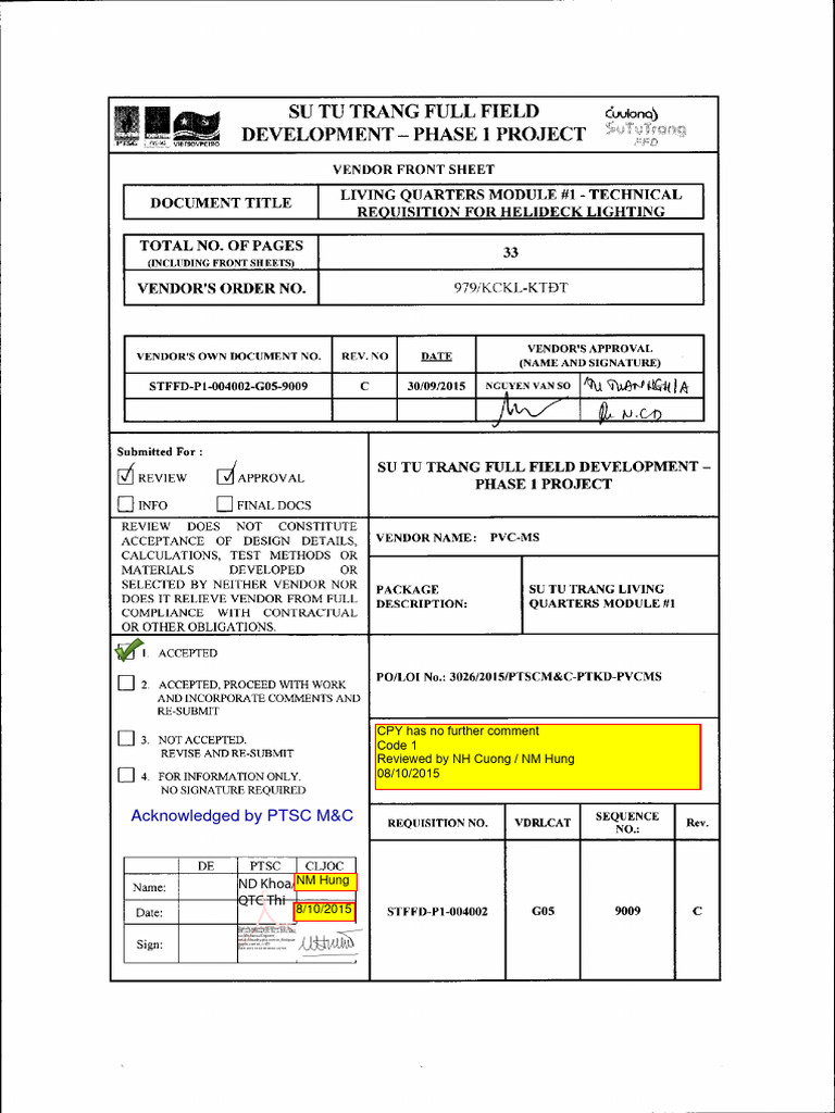 Living Quarters Module #1 Technical Requisition | PDF | Welding ...