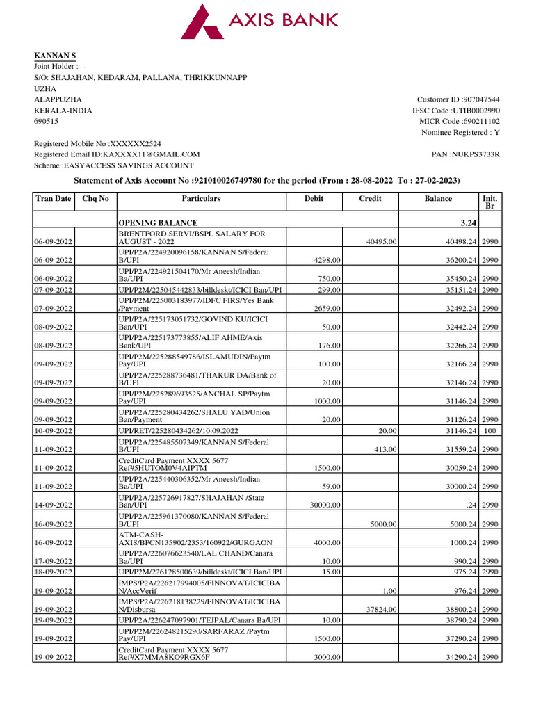 Account STMT | PDF | Banks | Cheque