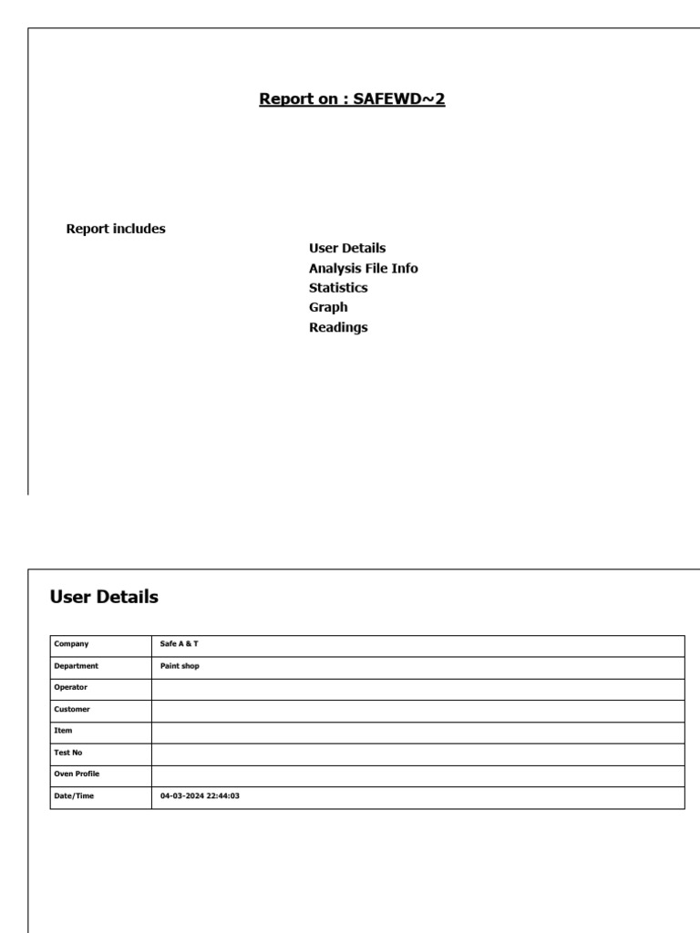 Safe Wdo TTR Tabular Report | PDF | Computing