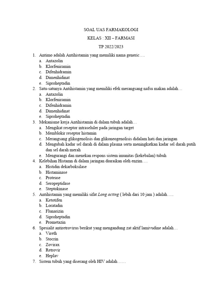 SOAL UAS Gustiza Kelas XII Genap (2022-2023) | PDF | Sains & Matematika